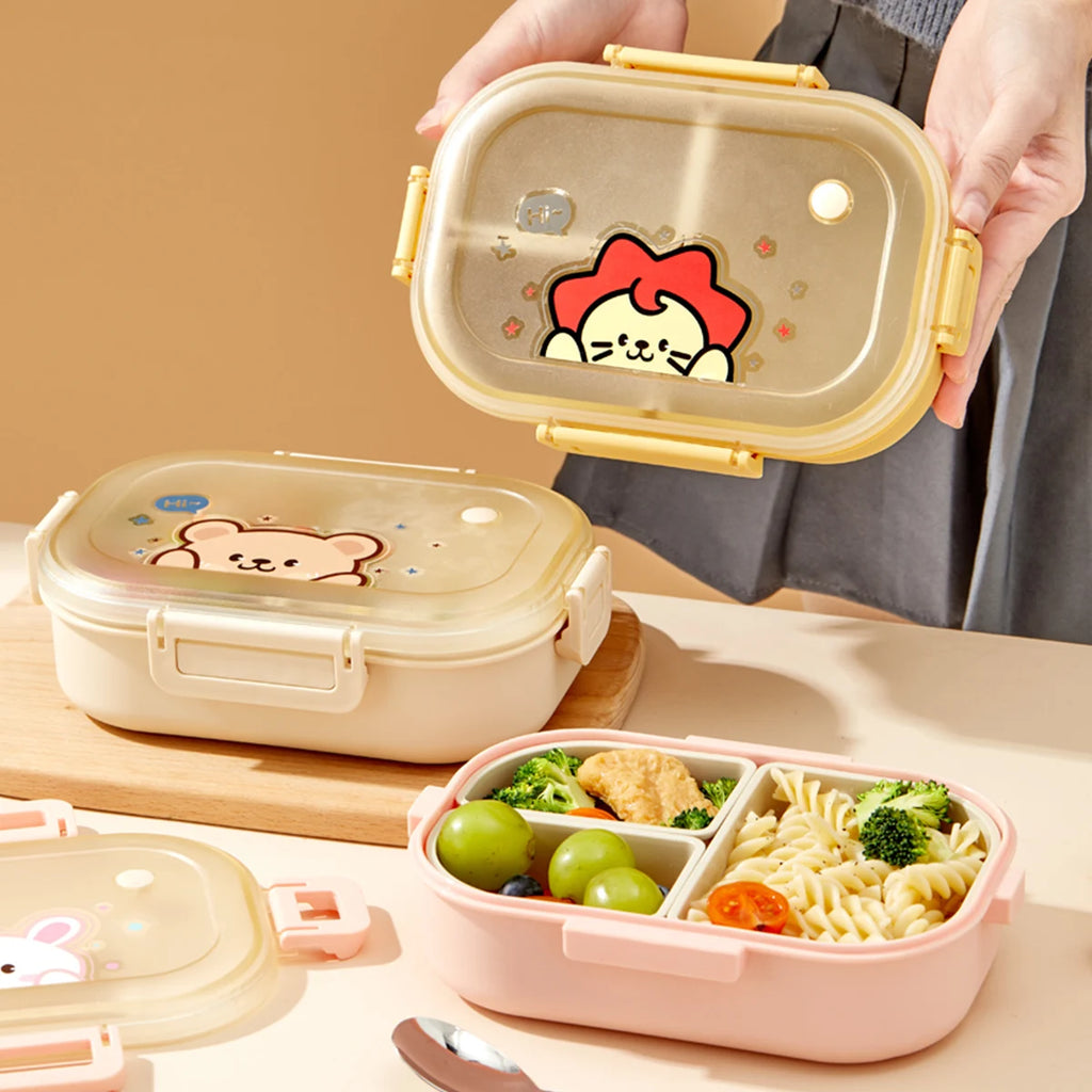 3 Grid Portable Lunch Box – Microwave Safe Bento Food Container – The ...