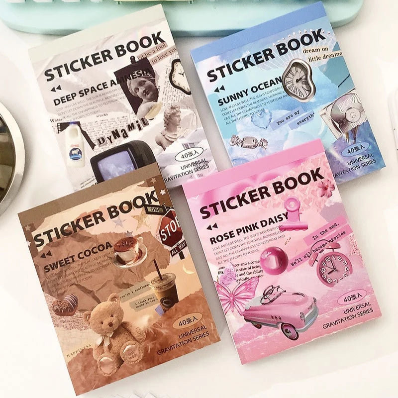 40 pcs/pack Cute Aesthetic Large Collage Sticker Book – The Kawaii Shoppu