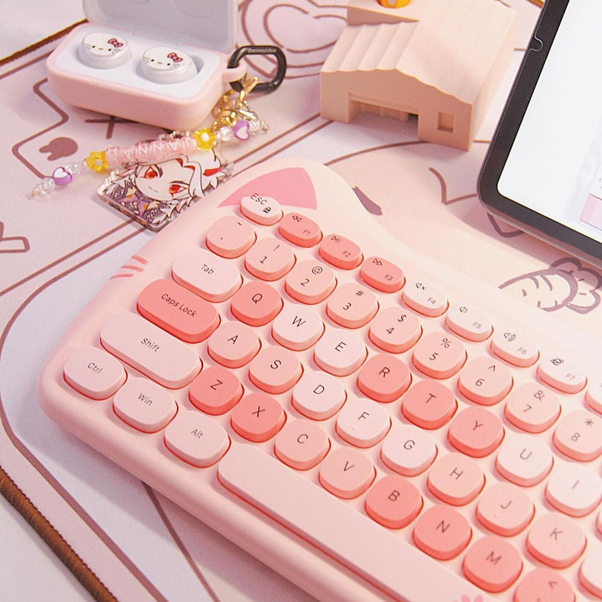 Kawaii Cat Wireless Keyboard & Mouse Set – The Kawaii Shoppu