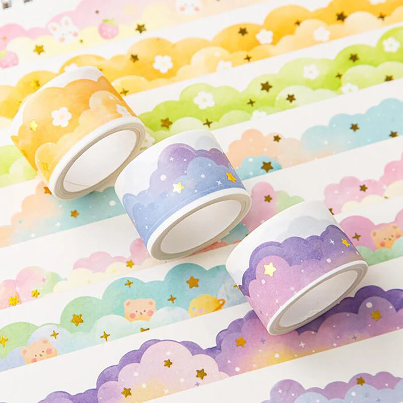 Kawaii Cloud Washi Tape – Korean Style Stationery for Journals & DIY ...