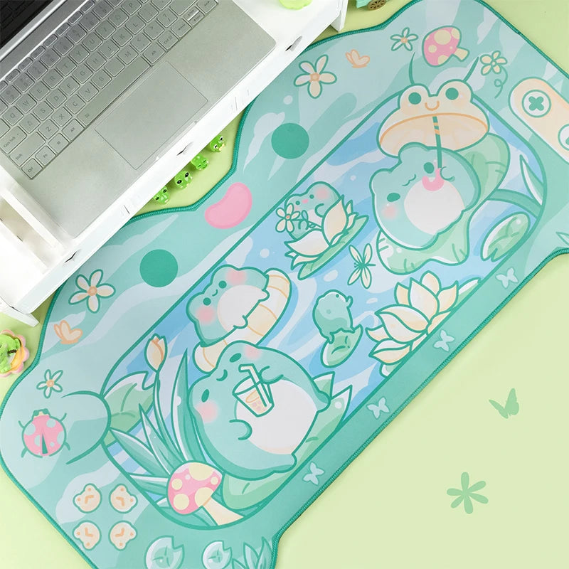 Kawaii Frog Mousepad – Large Anti-Slip Desk Mat – The Kawaii Shoppu