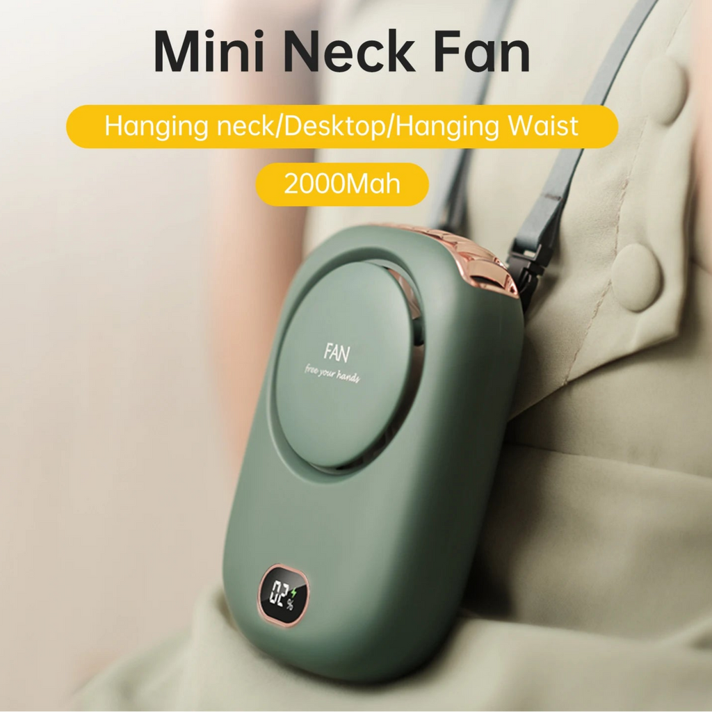 Portable Neck Fan Hands-Free Wearable Air Conditioner – USB Rechargeab ...