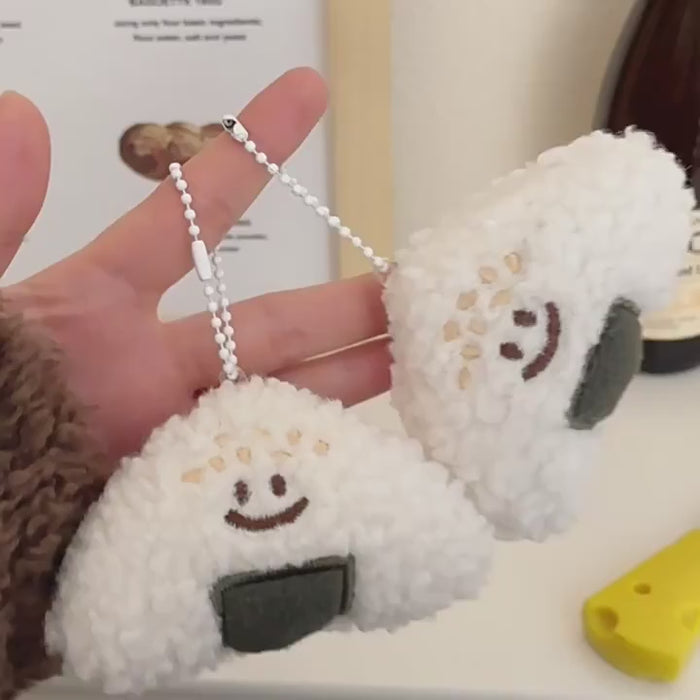 Cute Onigiri Rice Roll Plush Keychain – The Kawaii Shoppu