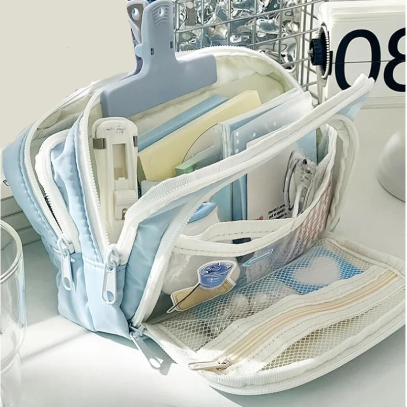 Shoppu Study Pastel Zip Large Capacity Study Time Pencil Case – The ...